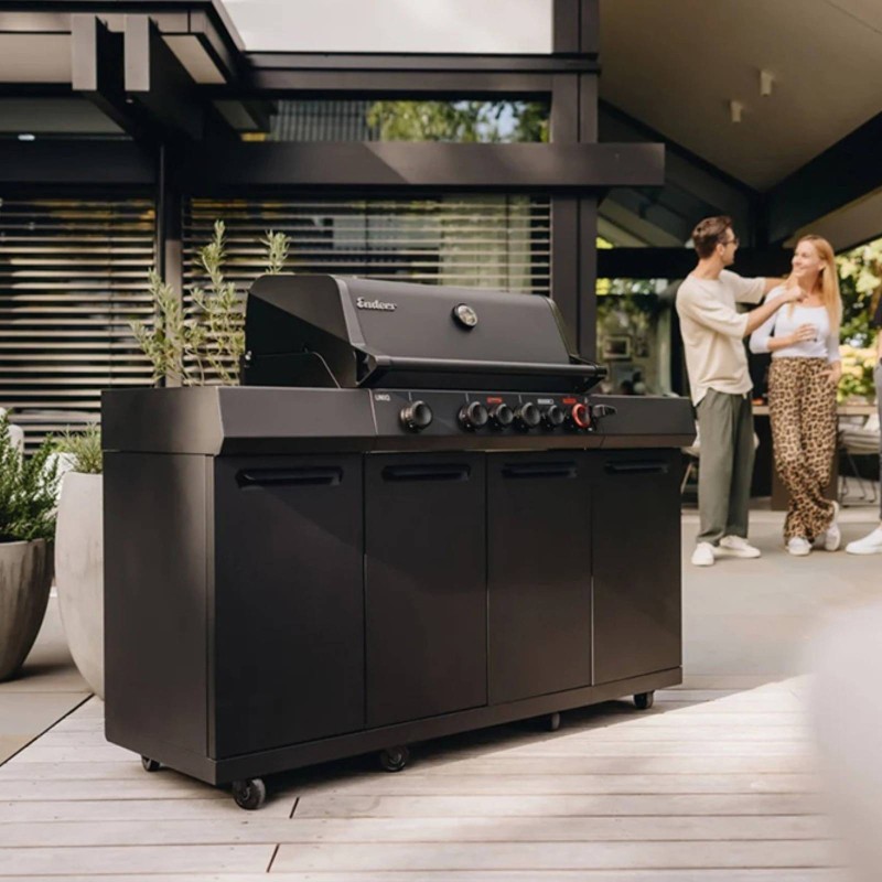 BARBECUE A GAS ENDERS UNIQ® 4 IK KITCHEN CRUSTER SHADOW | Il Mondo del ...